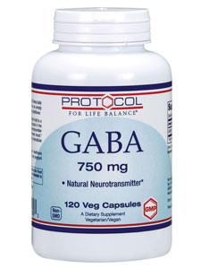 GABA, 750 mg, 120 capsules, Protocol for Life Balance | Get Better Wellness